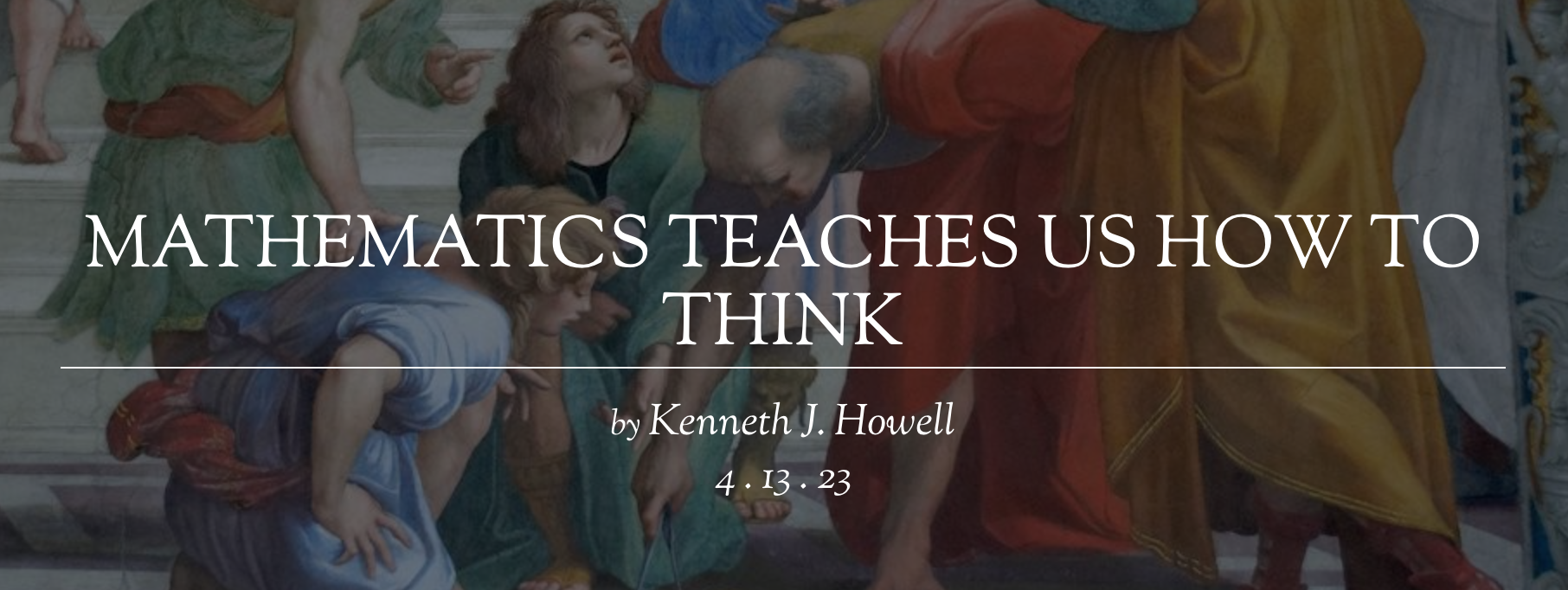 Why Study Mathematics? | C2C Journal